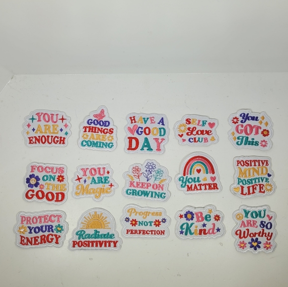 Other | Colorful Motivational Embroidered Patches Set | Poshmark